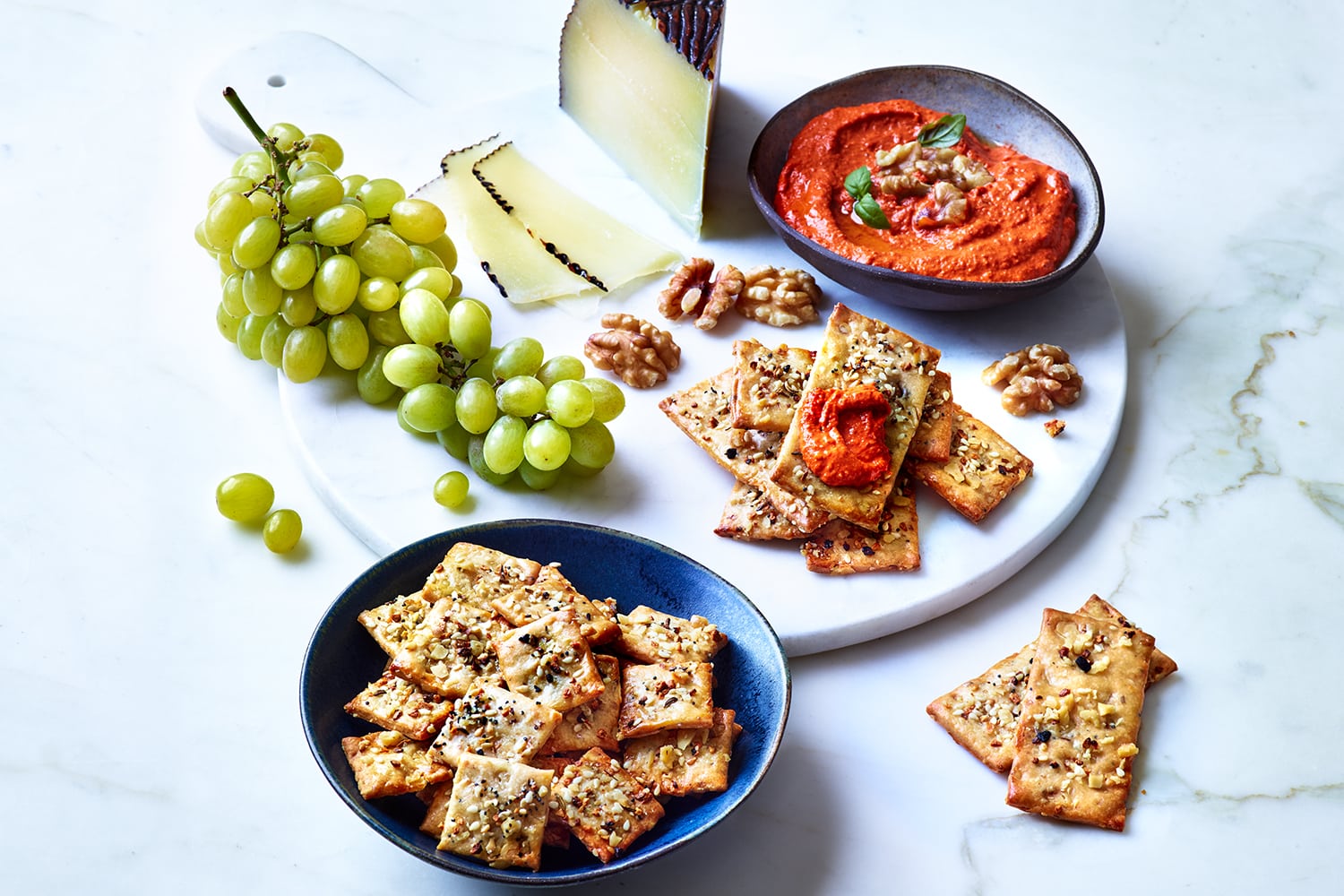 Seeded Walnut Lavosh Crackers - California Walnuts