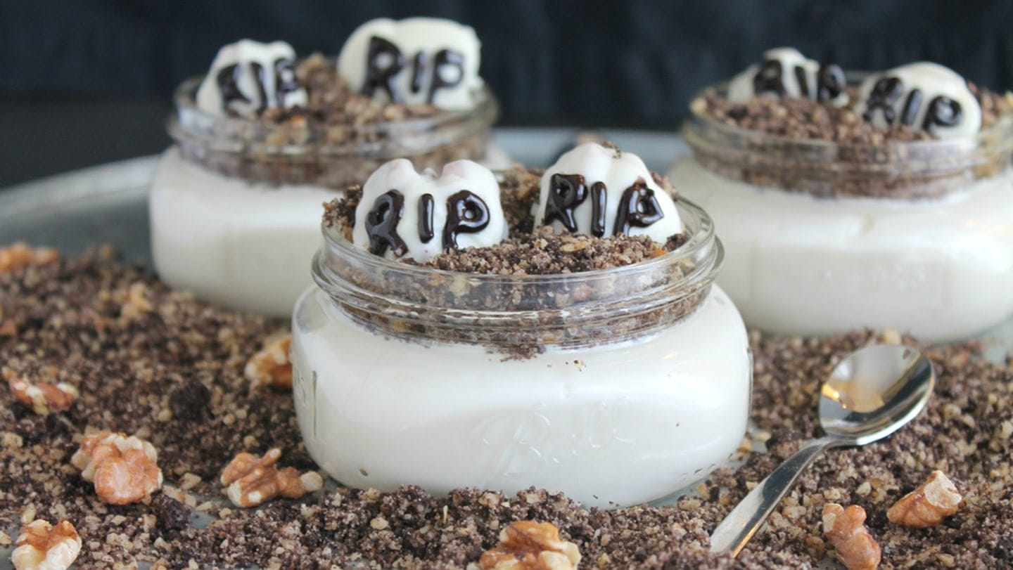 Mini Graveyard Dirt Cakes - California Walnuts