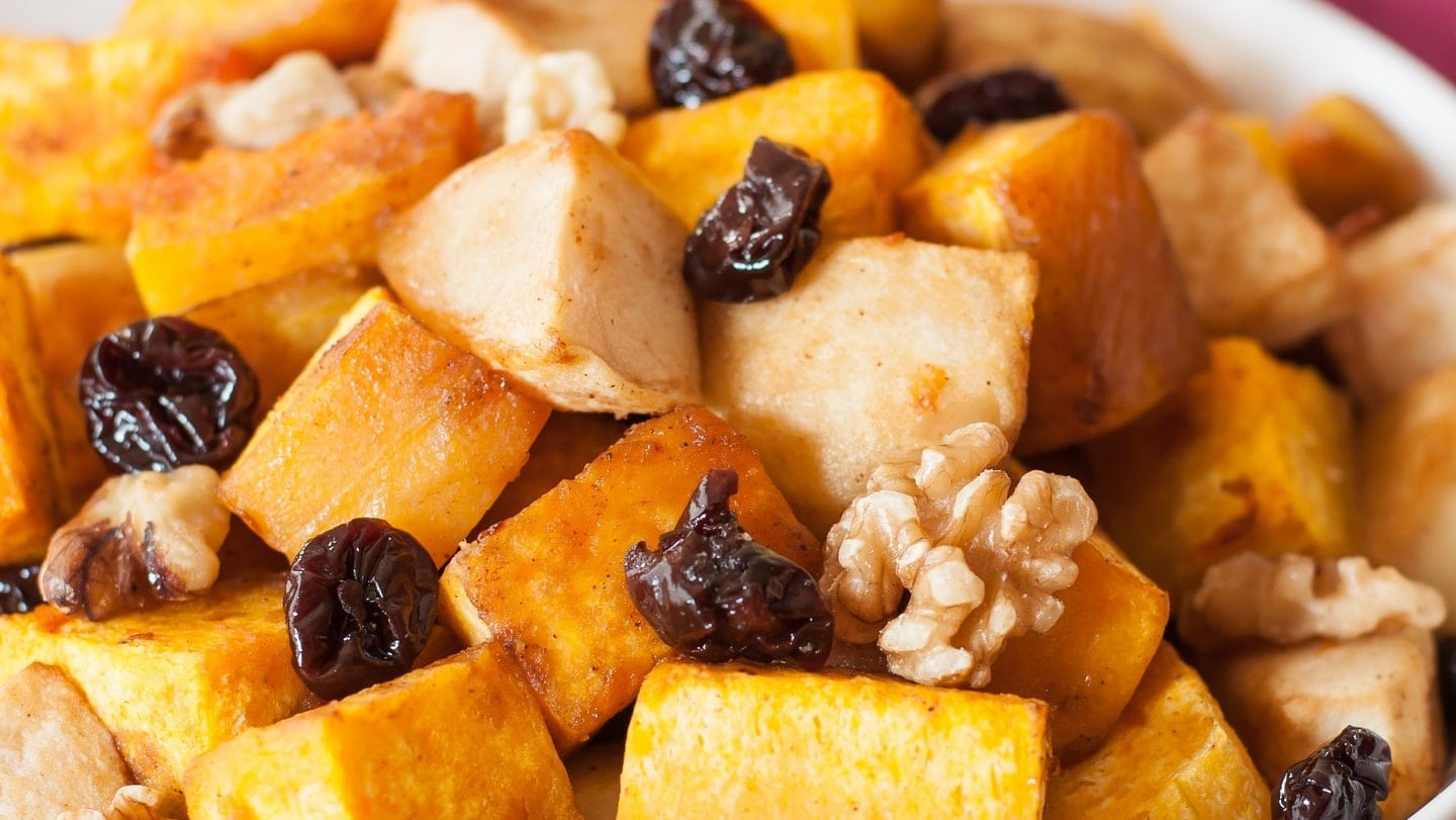 Roasted Butternut Squash with Apples, Tart Cherries and Walnuts ...