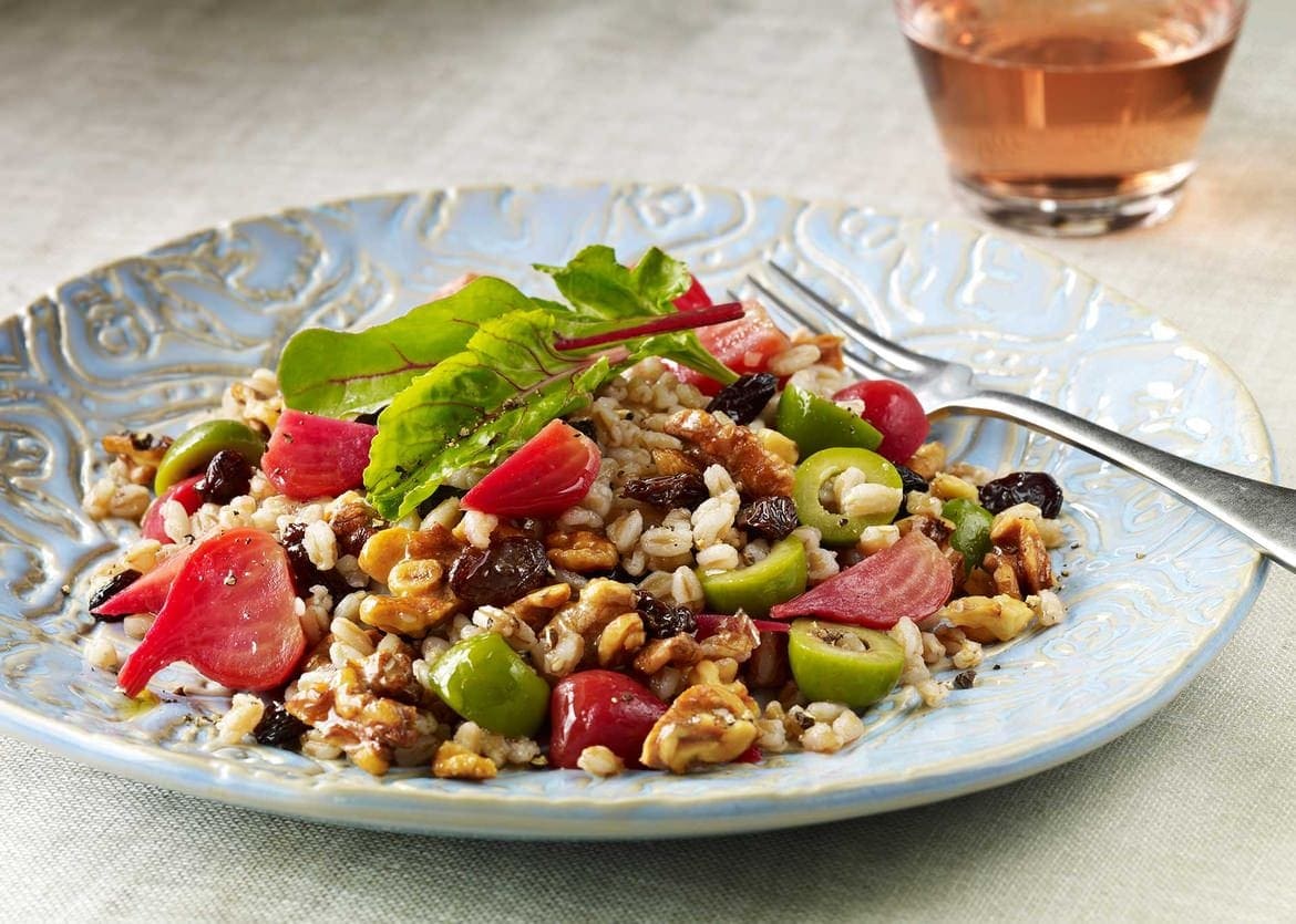 Farro with Beets, Olives and Walnuts - California Walnuts