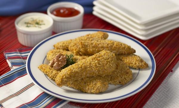 Crunchy Walnut-Coated Chicken Strips - California Walnuts