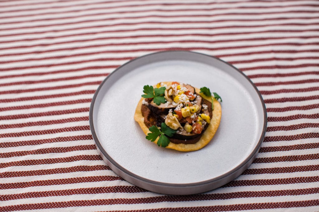 Walnut Chocolate Mole Tostada - California Walnuts