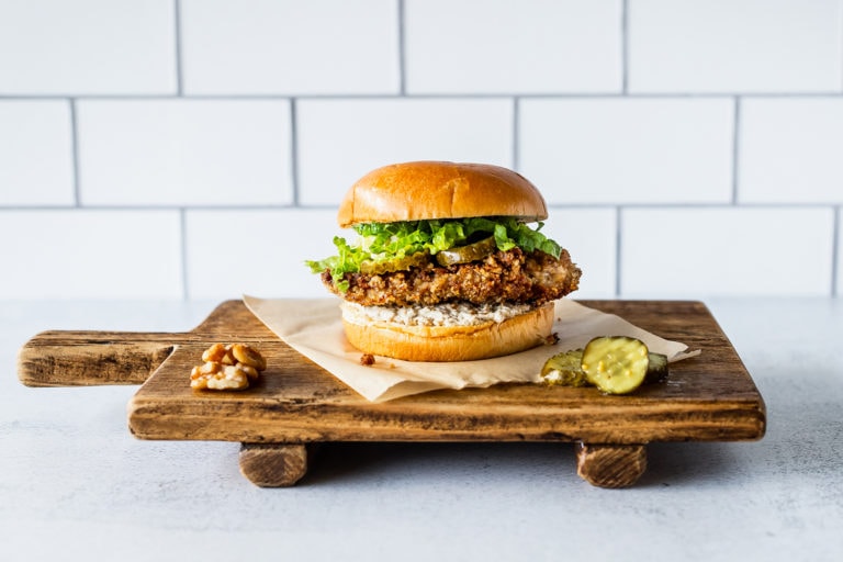 California Walnut Fried Chicken Sandwich - California Walnuts