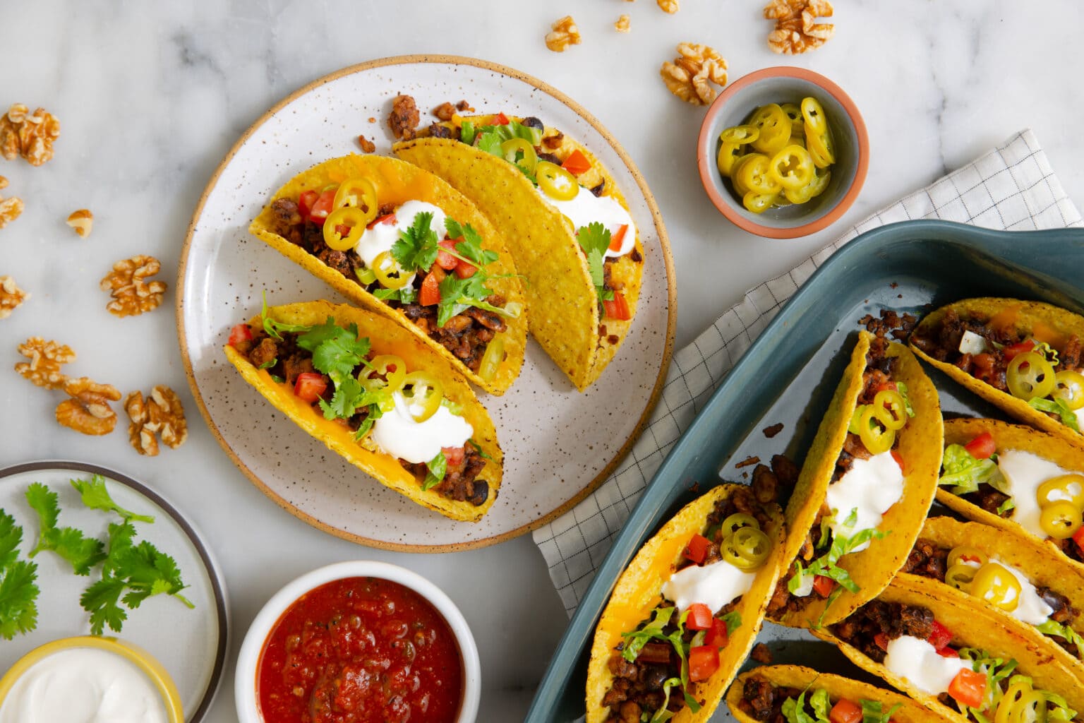 Hard Shell Tacos with Walnut Meat - California Walnuts